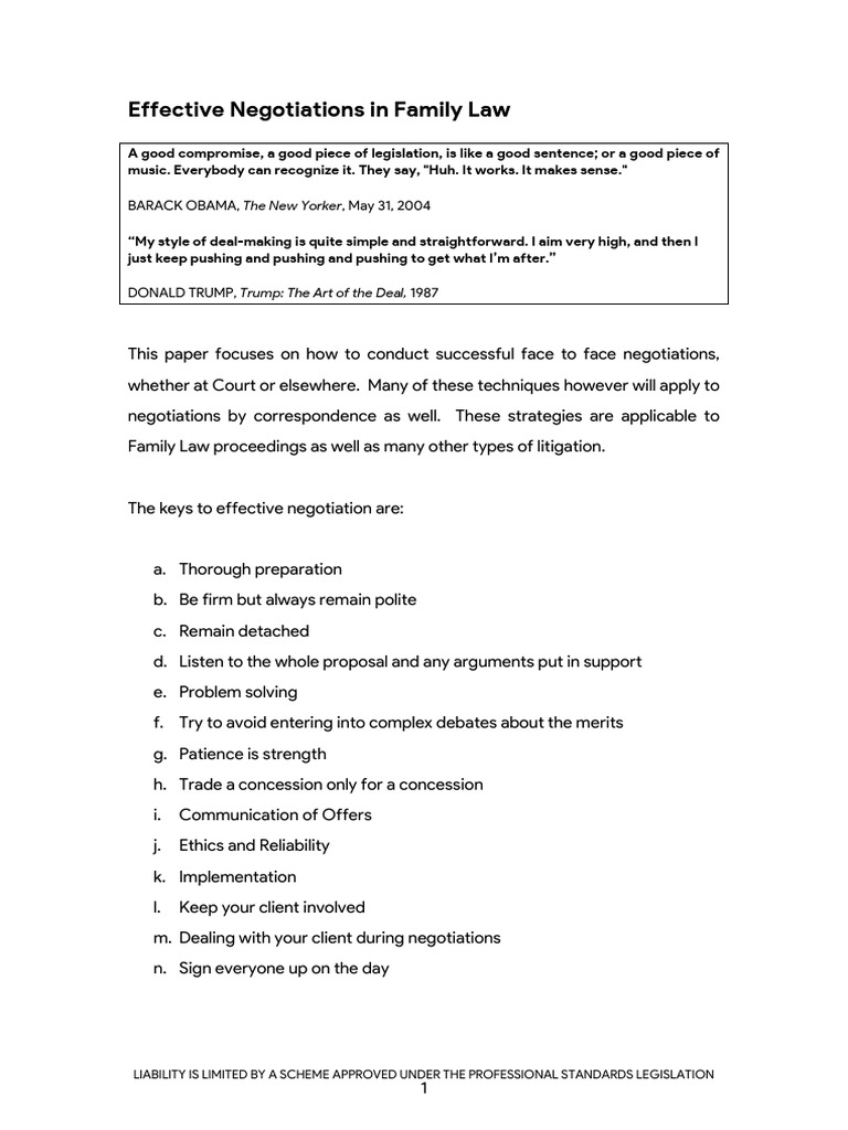 Effective Negotiation in Any Legal Proceeding | PDF | Negotiation | Mediation