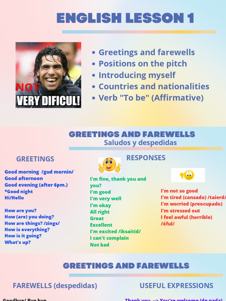 English - Lesson 1 | Download Free PDF | Ecuador