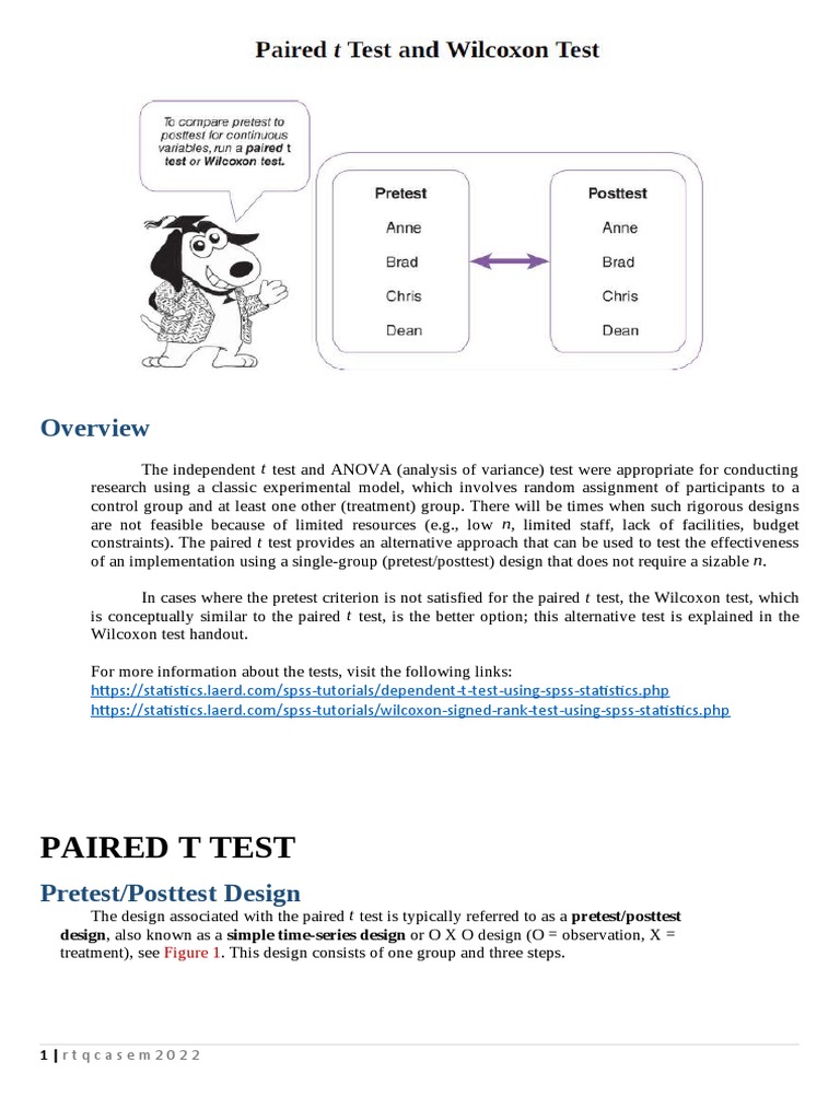 Paired T Test Example Pdf