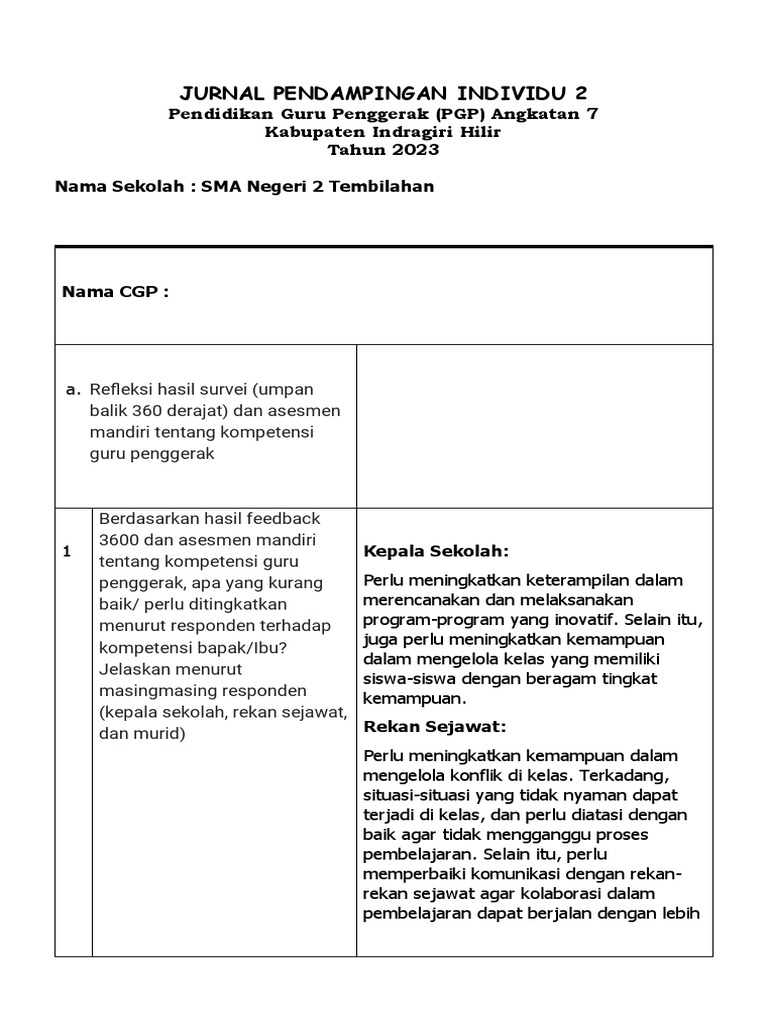 Tahapan Kegiatan JURNAL PI 3 | PDF