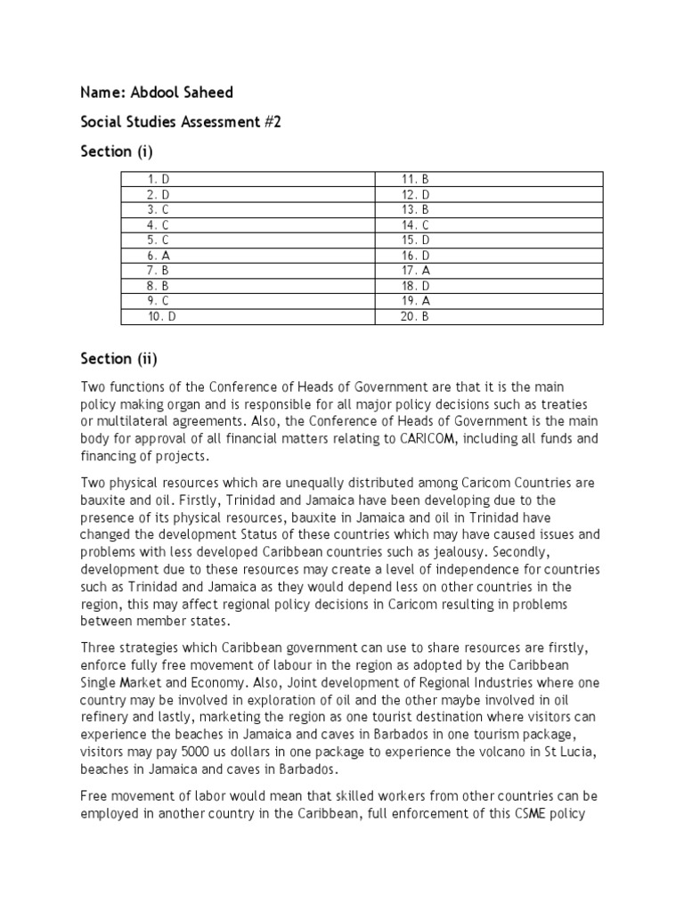 CARICOM Resource Management Strategies | PDF | Jamaica | Economies