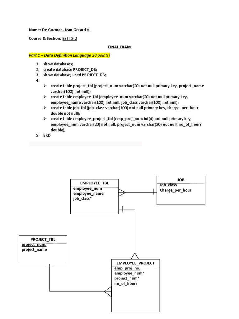 Database Design and Normalization Exam | PDF | Databases | Personal ...