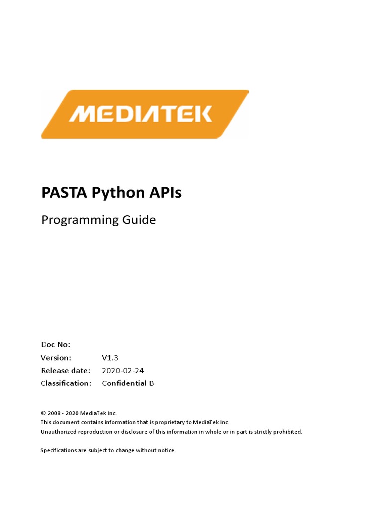 Pasta Programming Guide | PDF | Python (Programming Language) | Scripting Language