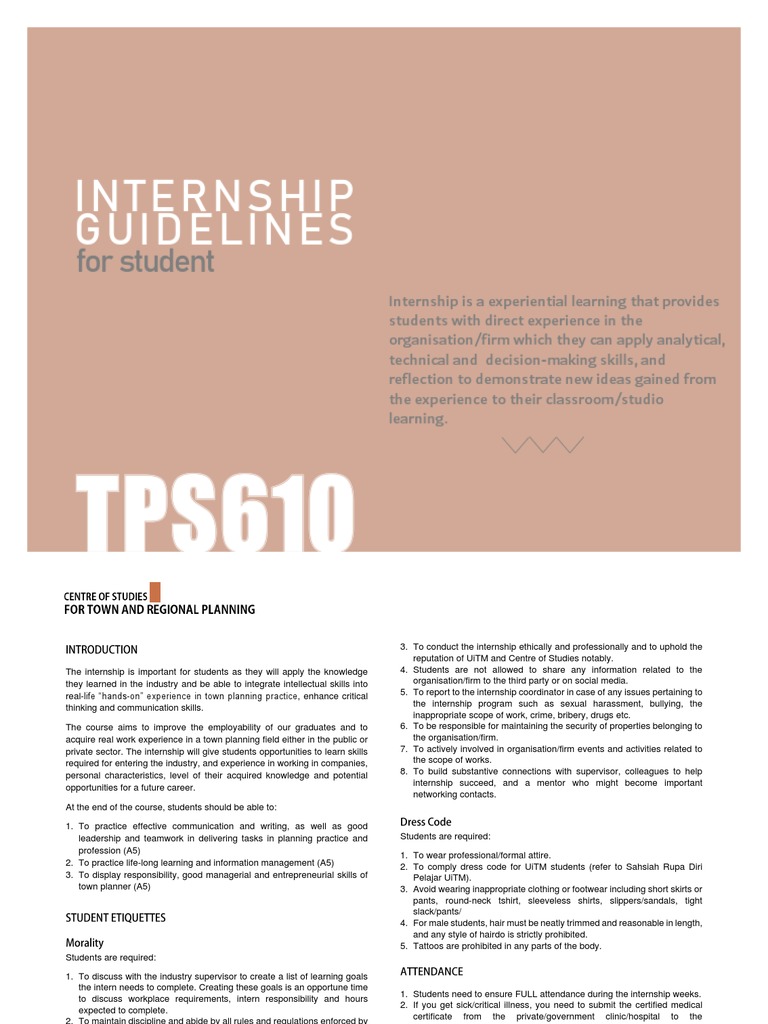 Student Internship Guidelines | Download Free PDF | Internship | Job Hunting