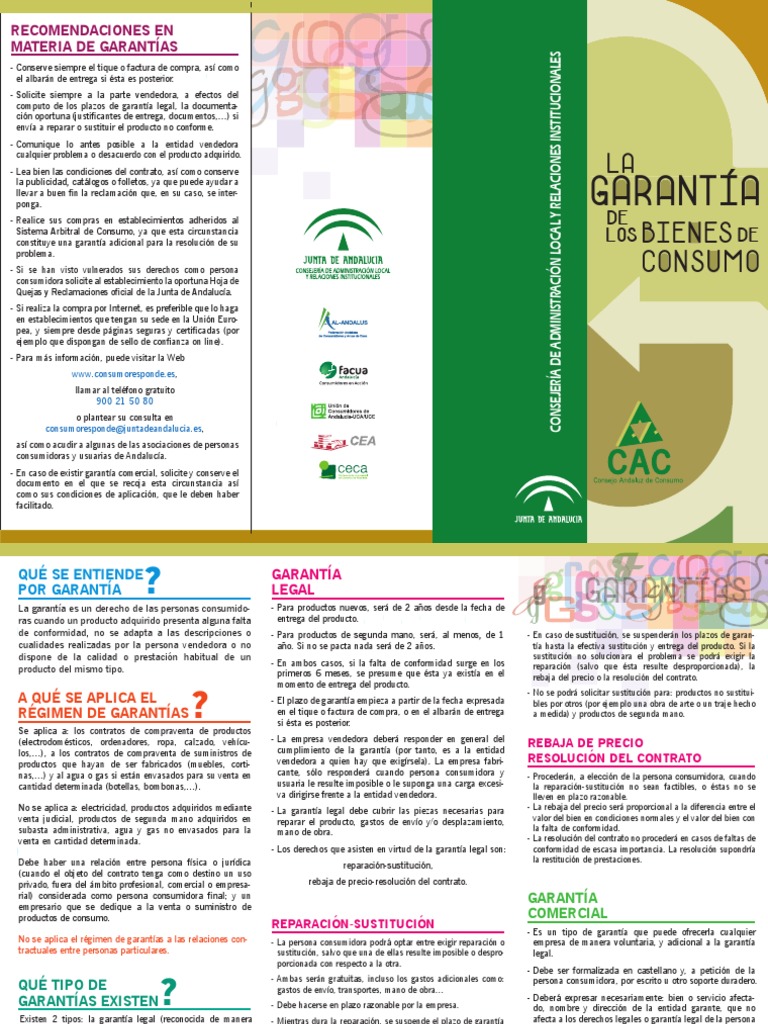 Triptico Garantias_2 | PDF