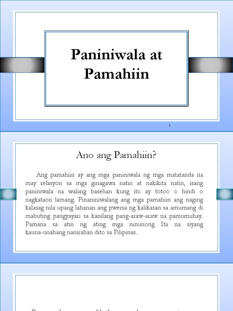 ANH - Paniniwala at Pamahiin | PDF