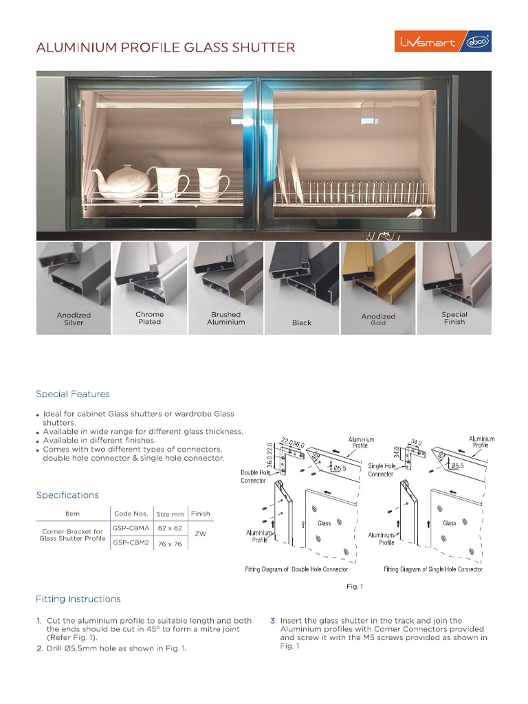 Aluminium Glass Shutter Profiles | PDF