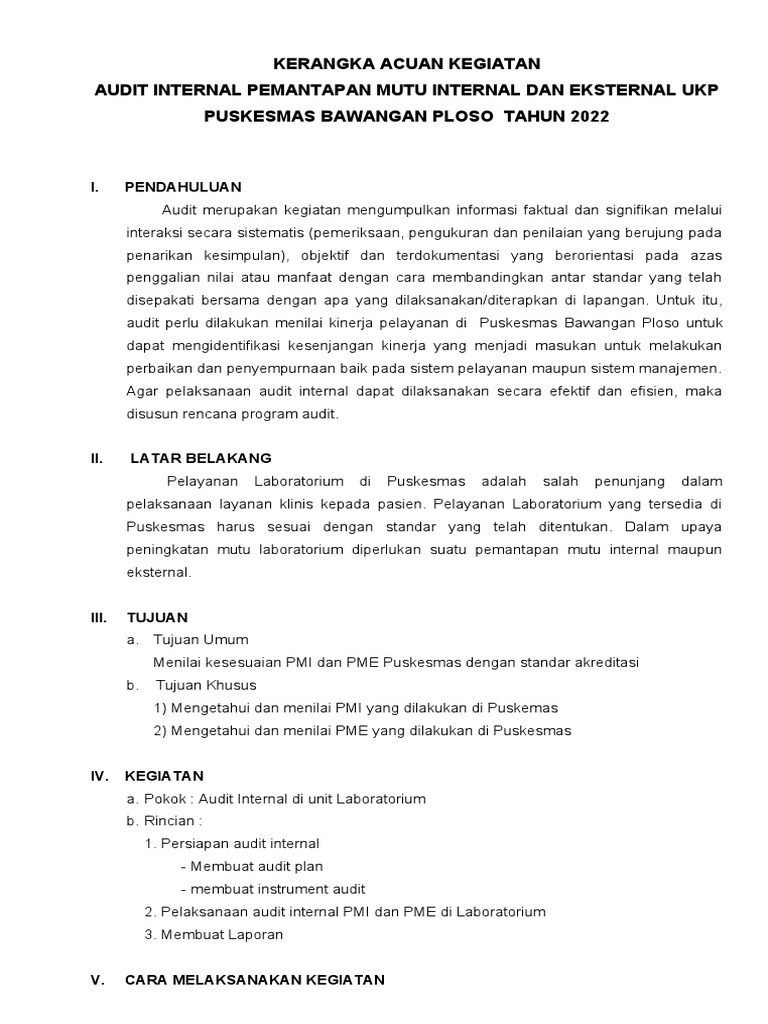 Kak Audit Ukp 2022 | PDF