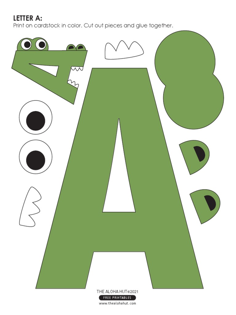 Letter A Craft Template for Kids | PDF