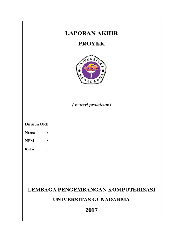 Template Laporan Akhir Project | PDF