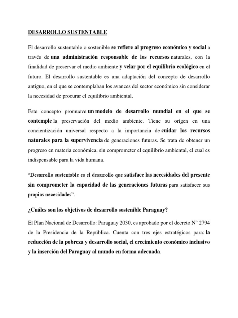 Desarrollo Sustentable Pdf Sustentabilidad Desarrollo Sostenible