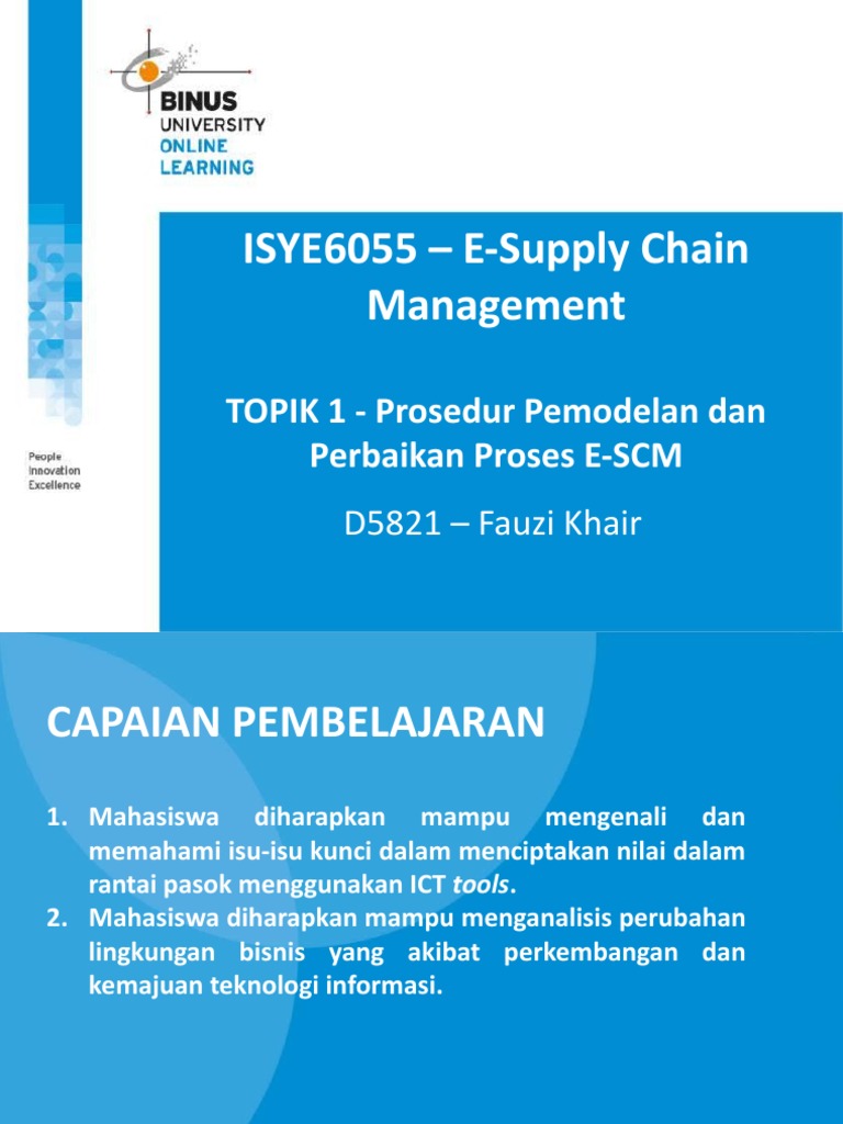 S1 E Supply Chain Management S1 | PDF | Bisnis