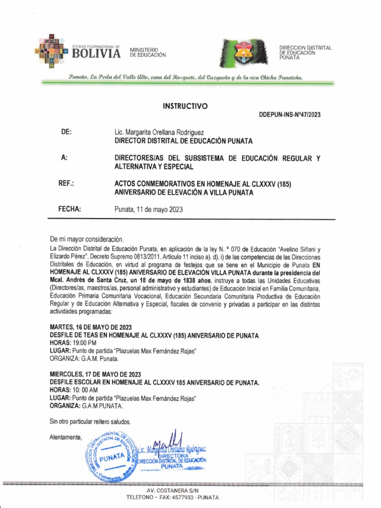 Instructivo 047 | PDF