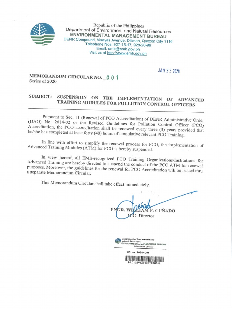 MC 2020-001 Suspension-on-the-Implementation-of-Advanced-Training ...