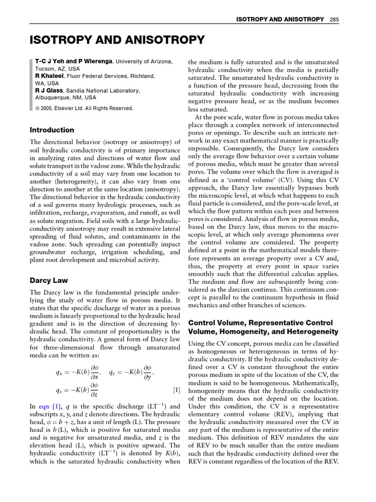 Isotropy and Anisotropy | PDF | Anisotropy | Chemistry