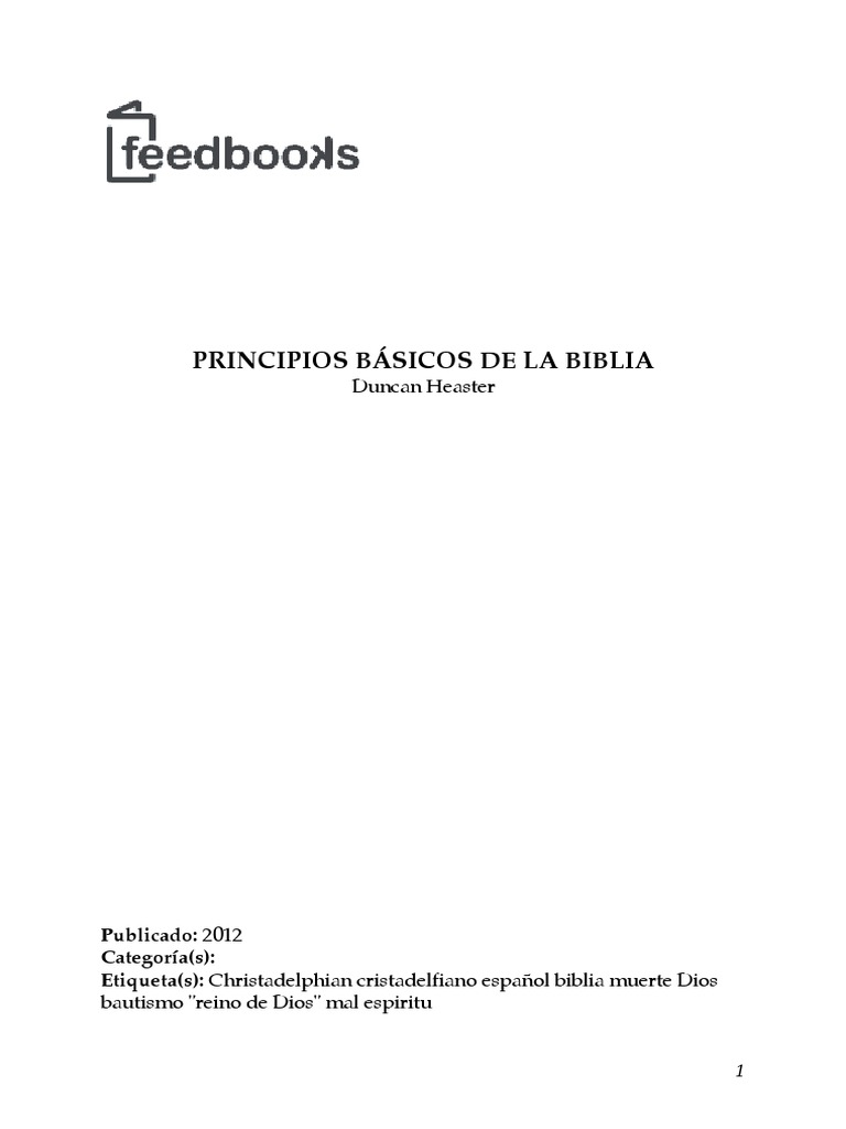 Principios Basicos de La Biblia | PDF Principios Basicos de La Biblia | PDF