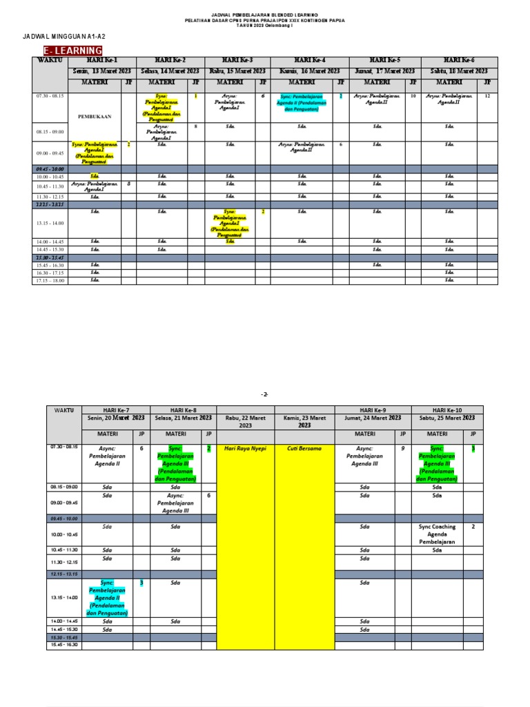 (Update) MATRIK JADWAL LATSAR IPDN 2023 Gel.I 13 Maret | PDF