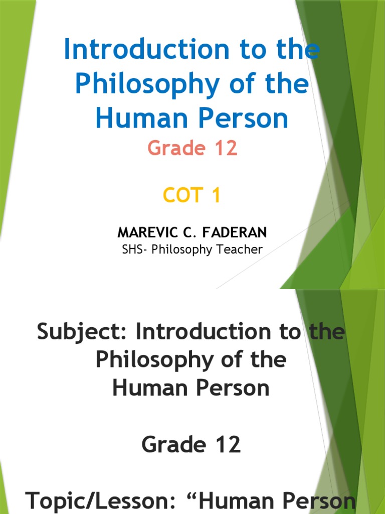 Philosophy COT 1 | PDF | Jesus | Environmentalism