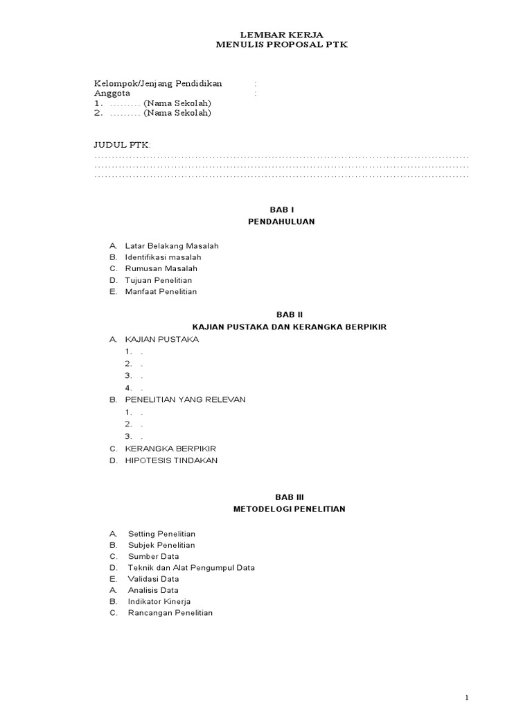 Lembar Kerja Peserta Pelatihan PTK Pai Ums | PDF