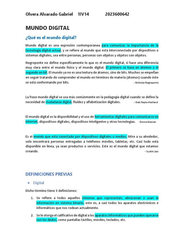 Mundo Digital | PDF | Poco | Información