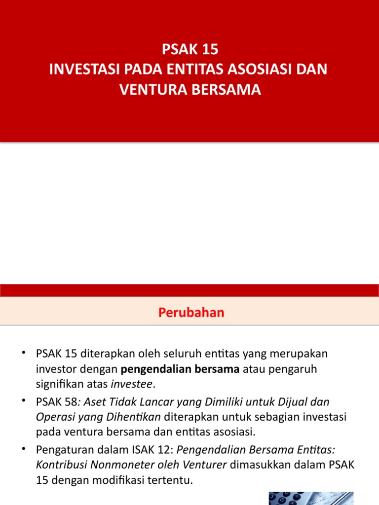 PSAK 15 Investasi Pada Entitas Asosiasi Rev 2013 19032015 | PDF