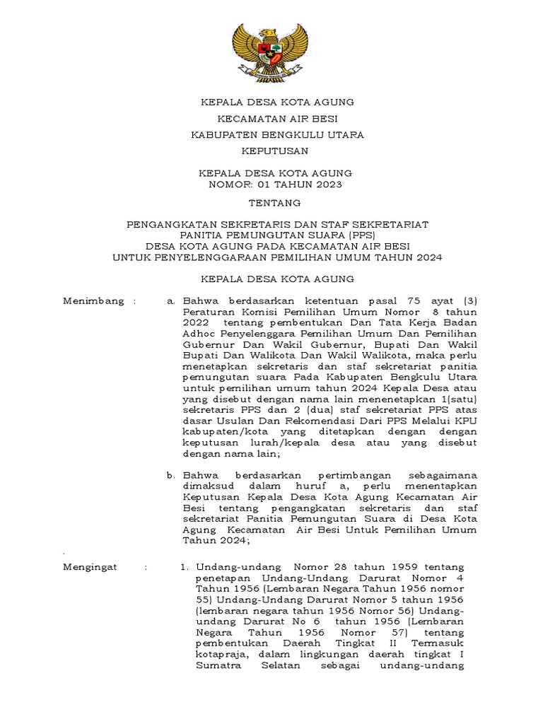 SK SEKRE PPS Kota Agung | PDF