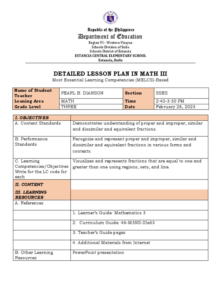 Math DLP | PDF | Numbers | Learning