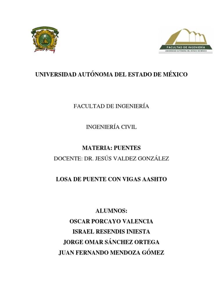 Diseño De Losa De Puente Pdf Construyendo Tecnología Física