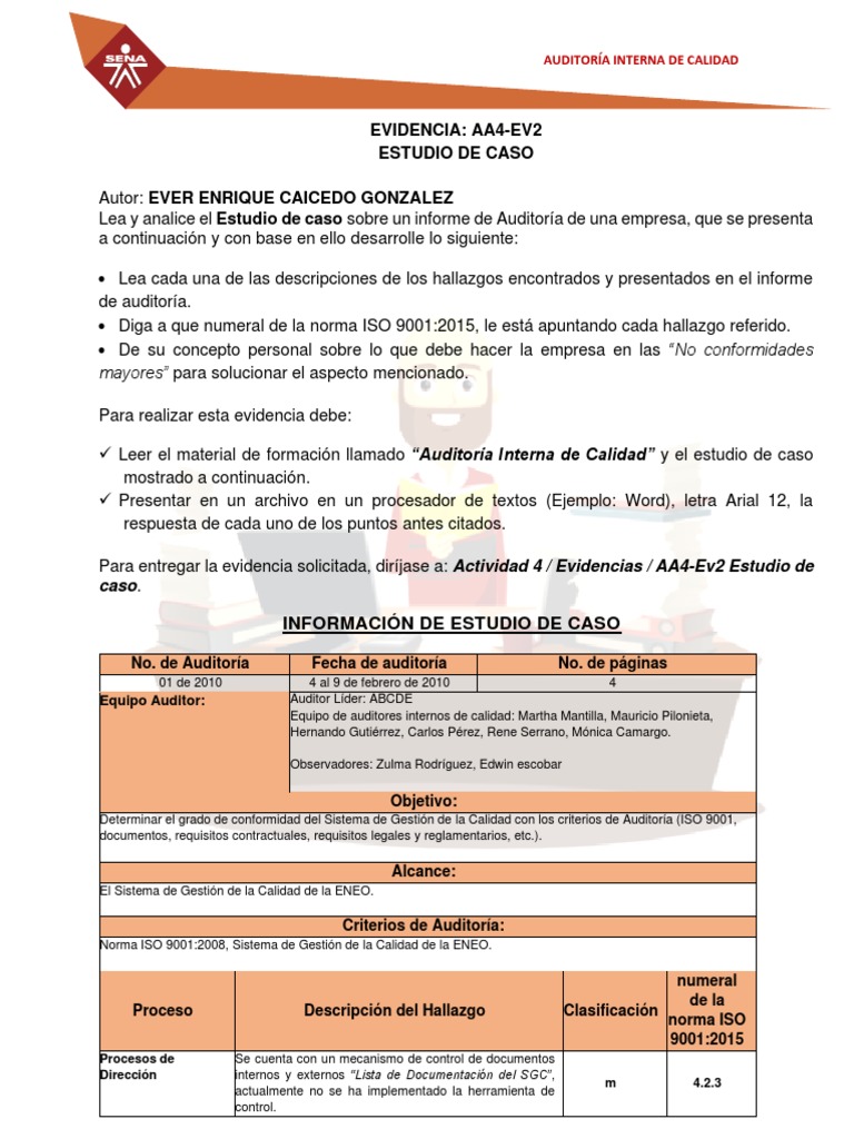 Evidencia AA4 Ev2 Estudio de Caso | PDF | Business