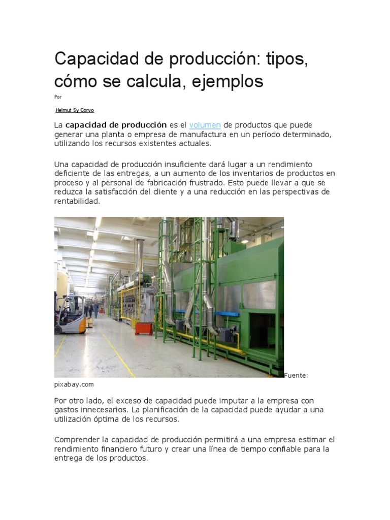 Capacidad de Producción Alumnos | PDF | Planificación | Business