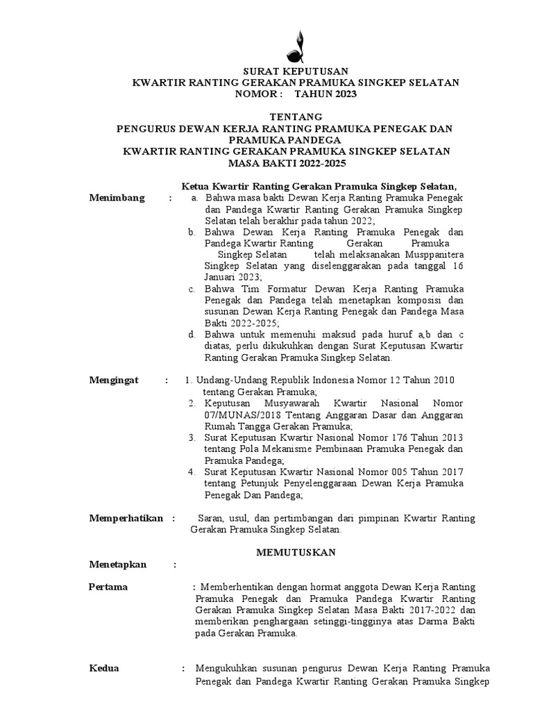 SK Keputusan Muspanitera | PDF