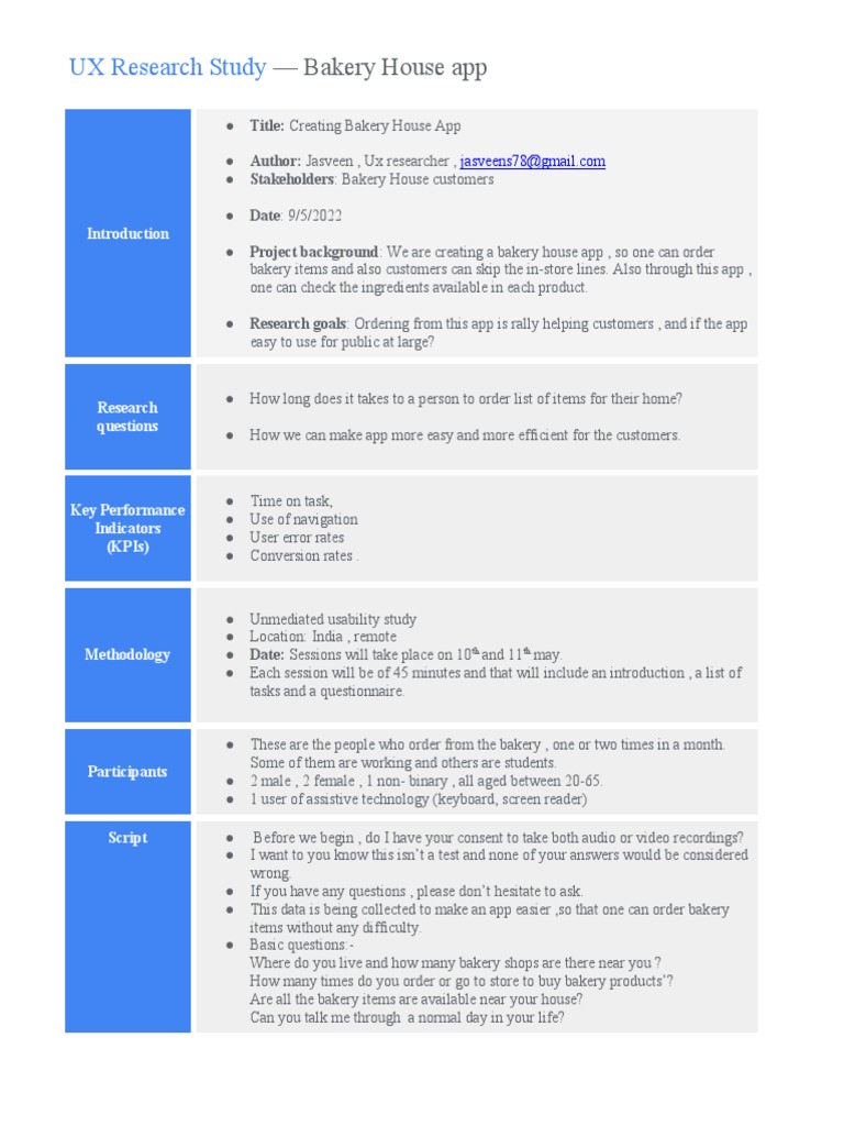 Case Study - Bakery House App | PDF | User Experience | Usability