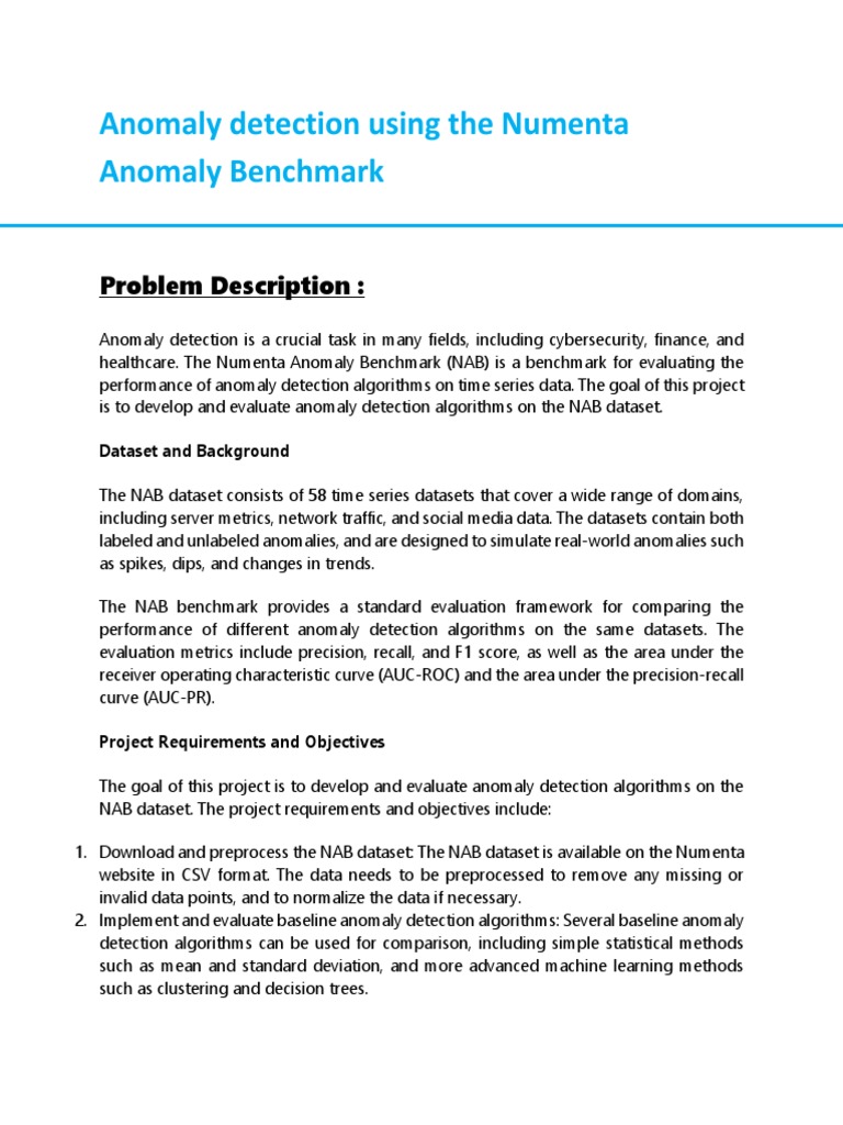 Anomaly Detection Using The Numenta Anomaly Benchmark | PDF | Receiver Operating Characteristic ...