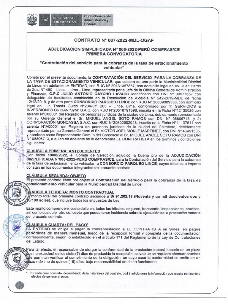 Contrato #007-2022-Mdl-Ogaf | PDF