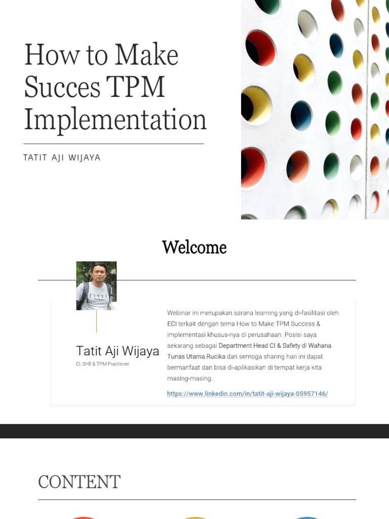 How To Make TPM Succes-ECI | PDF | Business