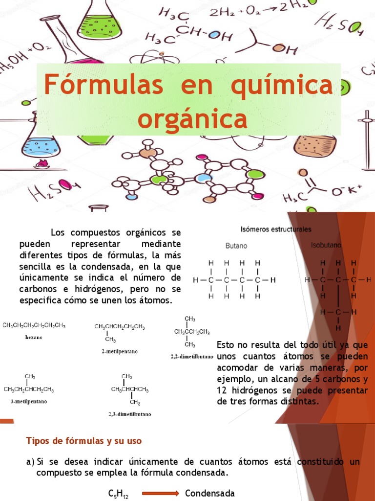 Tipos de fórmulas en química orgánica | PDF