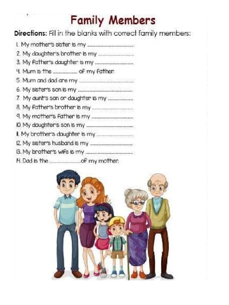 Family Members Vocabulary | PDF