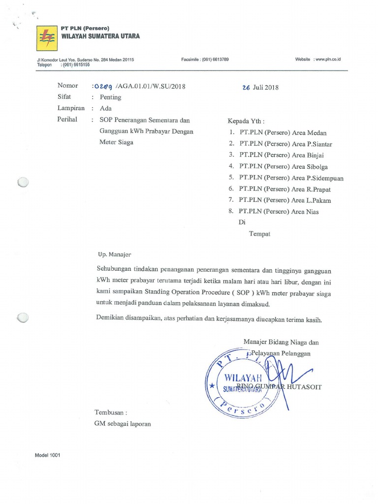 Surat SOP APP Siaga | PDF