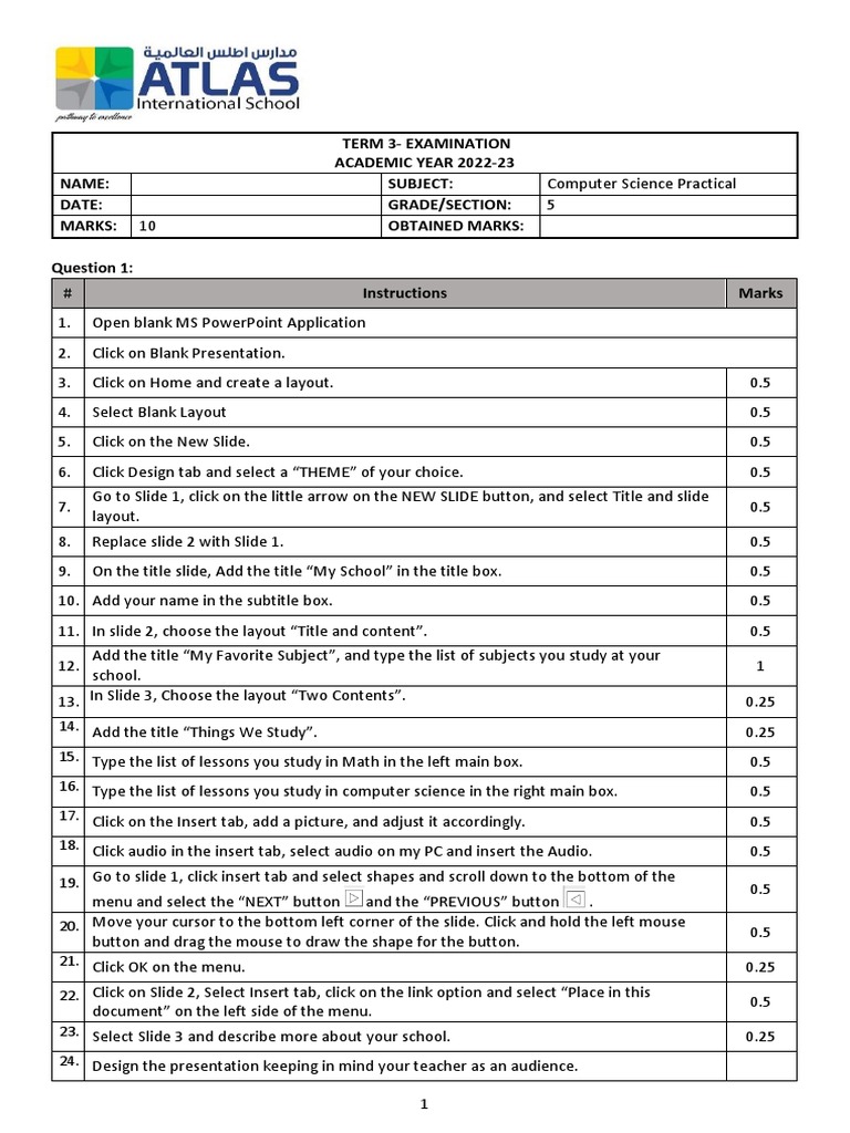 G5-CS Practical-Term-3 Examination Paper-QP | PDF | Menu (Computing ... G5-CS Practical-Term-3 Examination Paper-QP | PDF | Menu (Computing ...