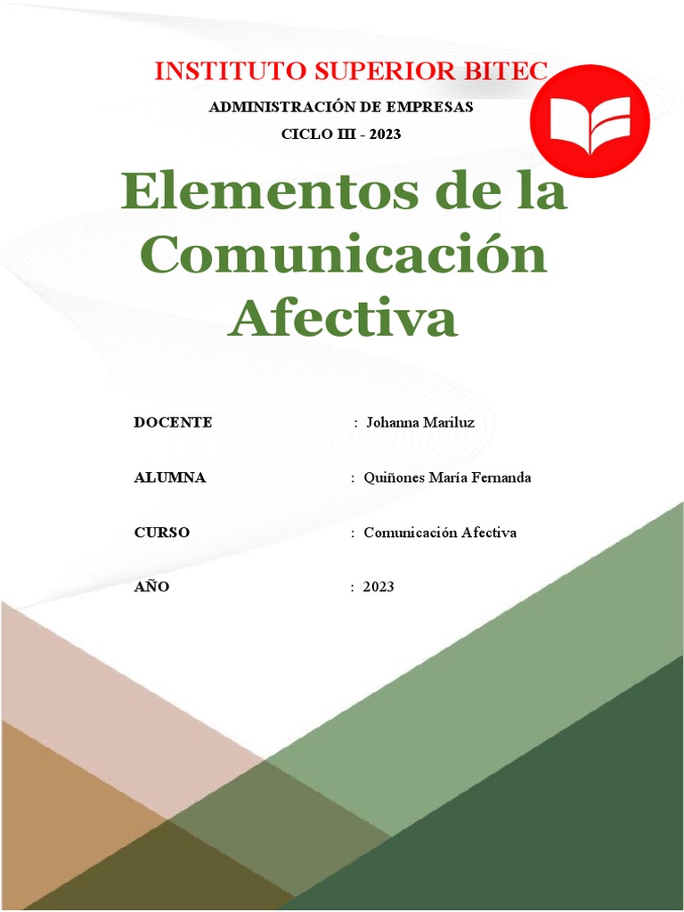 Elementos de La Comunicación Afectiva | PDF