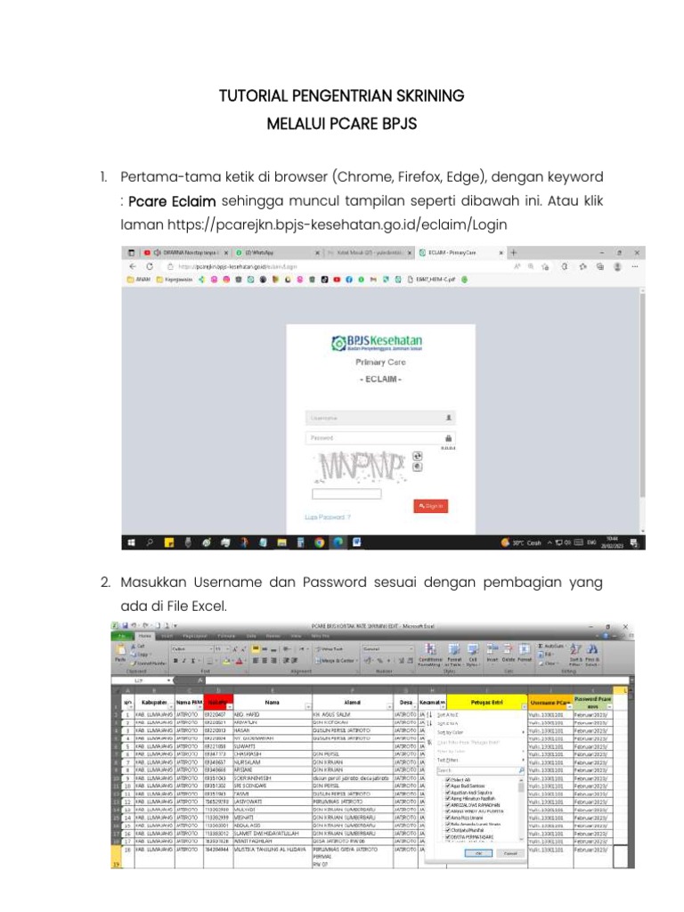 Tutorial Pengentrian Skrining | PDF