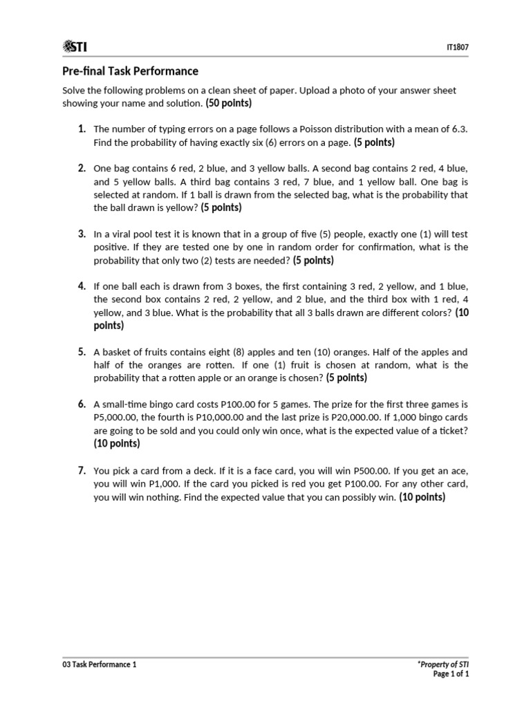 03 Task Performance 1 (16) Quanti | PDF | Sports & Recreation
