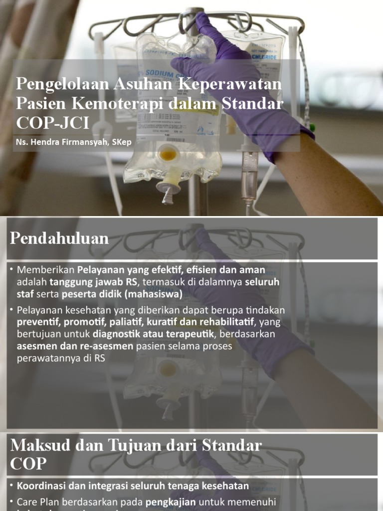 Pengelolaan Asuhan Keperawatan Pasien Kemoterapi Dalam Standar COP | PDF