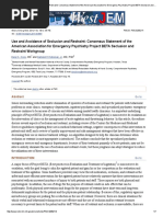 Use of Restraint and Seclusion in The Emergency Department ...