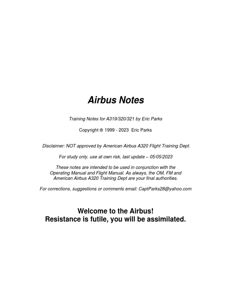 Airbus Notes | PDF | Manufactured Goods | Aircraft