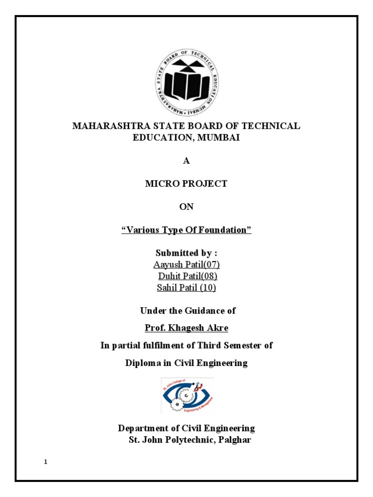 Bco Micro Project Group 4 | PDF | Foundation (Engineering) | Deep ...