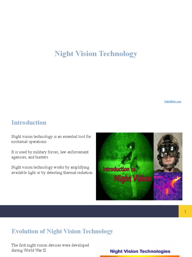Night Vision Technology | PDF | Imaging | Physical Sciences