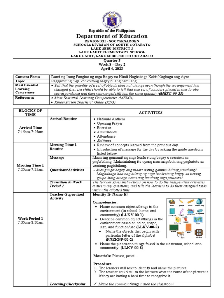 CO Lesson Plan-Q3-Week 8-Day 2 | PDF | Learning | Teachers