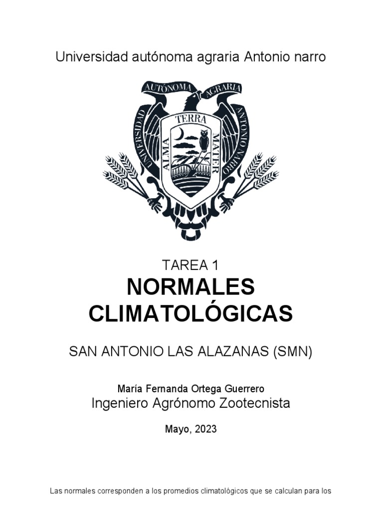 Normales Climatológicas | PDF | Clima | Climatología