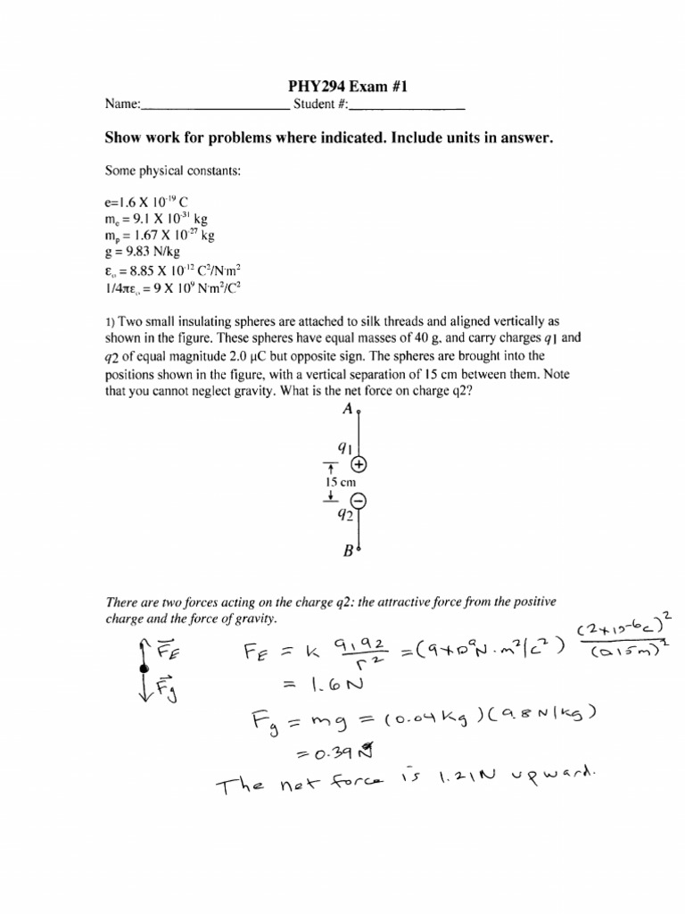 Exam1 Solutions | PDF